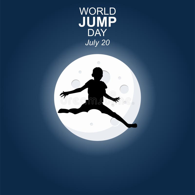 World Jump Day. July 20. Holiday Concept. Template for Background ...