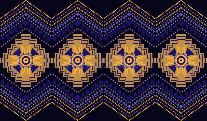 Fabric Blue-yellow Geometric Pattern Seamless for Background and Other ...