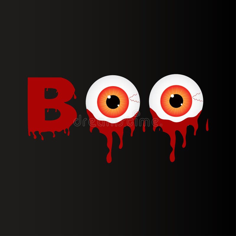 Boo, Bloody Eyes. Halloween Stock Vector - Illustration of element ...