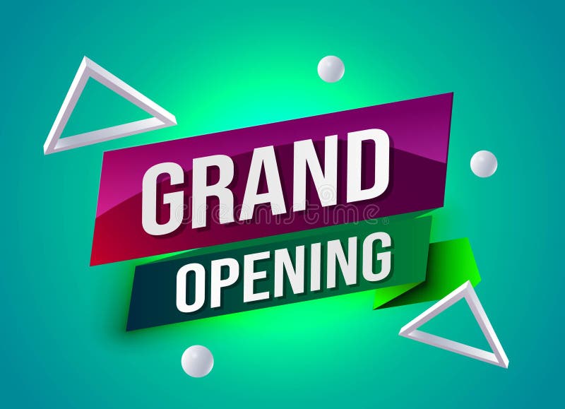 Grand Opening Tag. Banner Design Template Stock Vector - Illustration ...