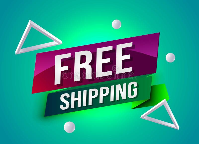 Free Shipping All Orders Tag. Banner Design Stock Vector - Illustration ...