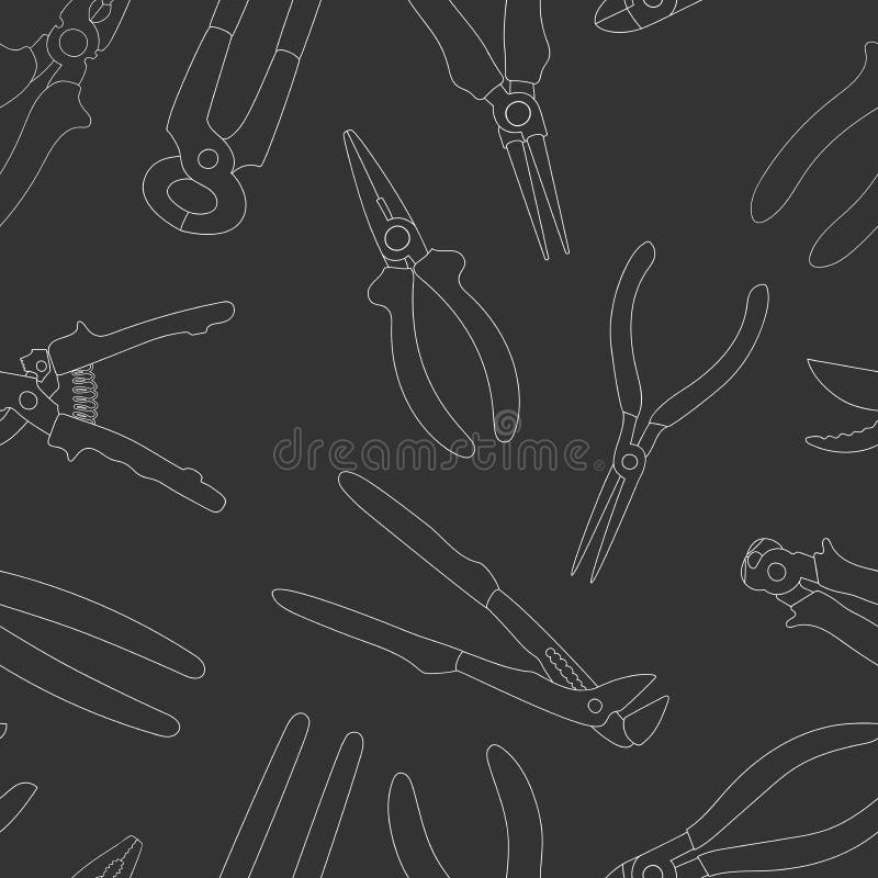 Seamless Tools Vector Background Stock Vector - Illustration of ...