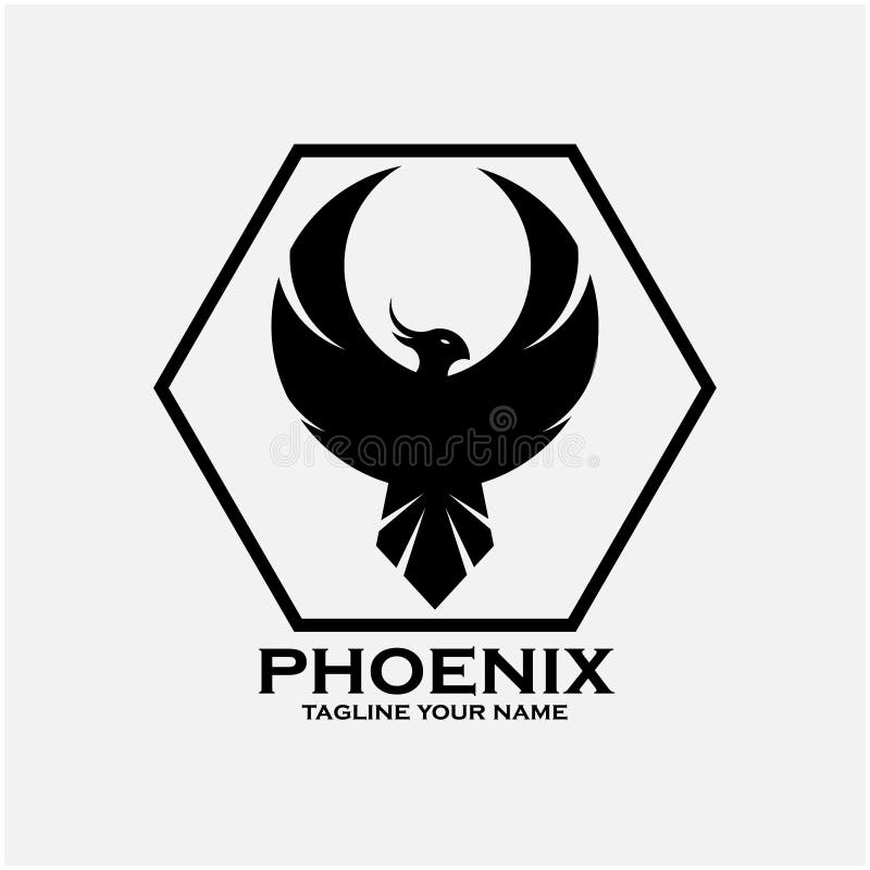 Phoenix Animal Design Logo Vector. Stock Vector - Illustration of ...