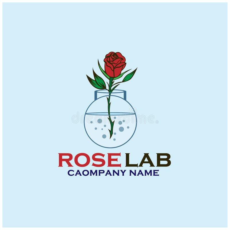 Rose Lab Design Logo Laboratory Stock Vector - Illustration of chemical ...