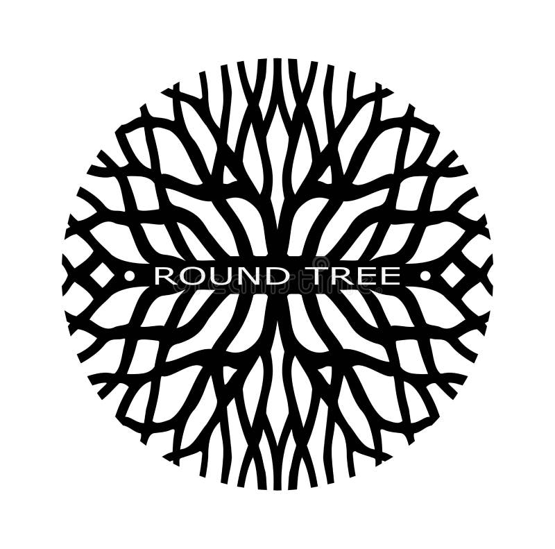 Tree Roots Circle Logo Badge Modern Vector Illustration Stock Vector ...