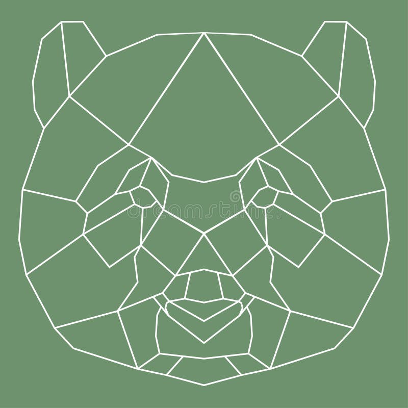 Polygonal Panda Head. Panda. Low Poly Animal. Geometric Panda. Linear ...