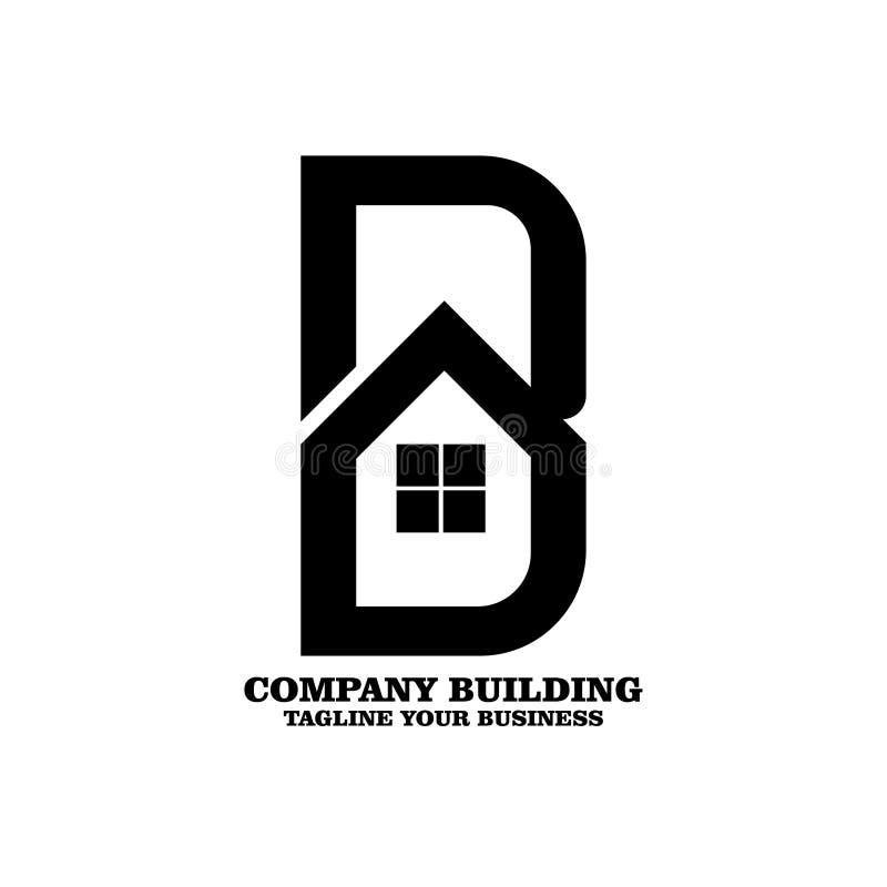 B Letter Design Logo Building Vector Stock Vector - Illustration of ...