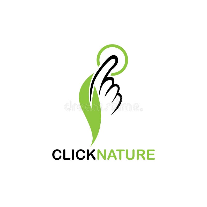 Click Nature Button Design Logo Vector. Stock Vector - Illustration of ...