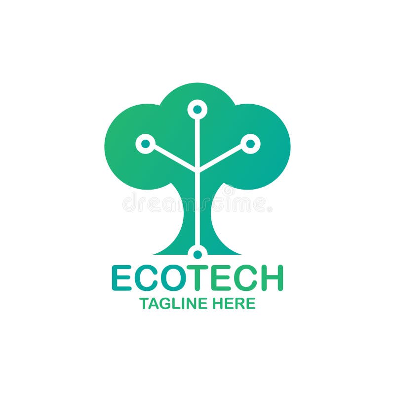 Eco Tech Design Logo Technology Stock Vector - Illustration of computer ...