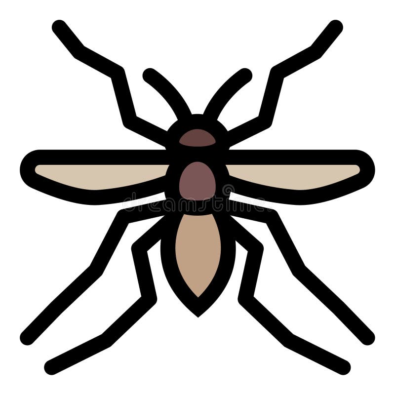 Filled Outline Icon for Thrips Fly. Stock Vector - Illustration of ...