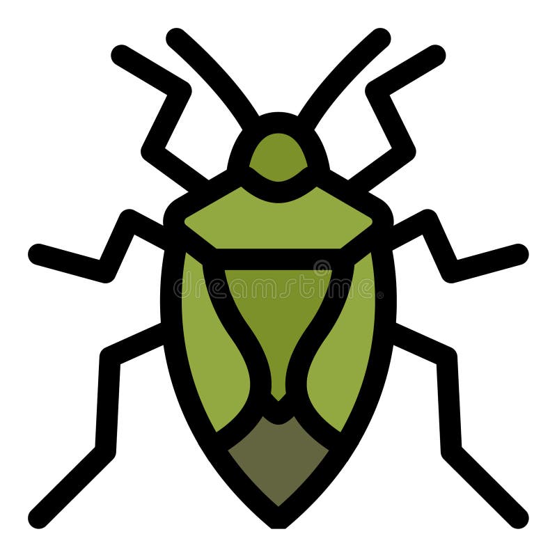 Filled Outline Icon for Stink Bug. Stock Vector - Illustration of ...