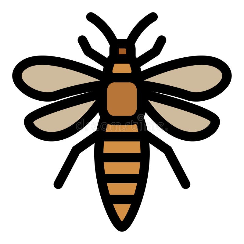 Filled Outline Icon for Thrips Fly. Stock Vector - Illustration of ...