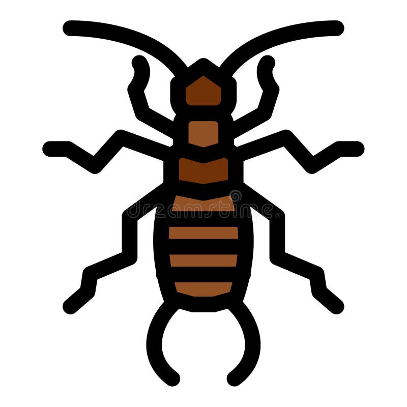Filled Outline Icon for Thrips Fly. Stock Vector - Illustration of ...