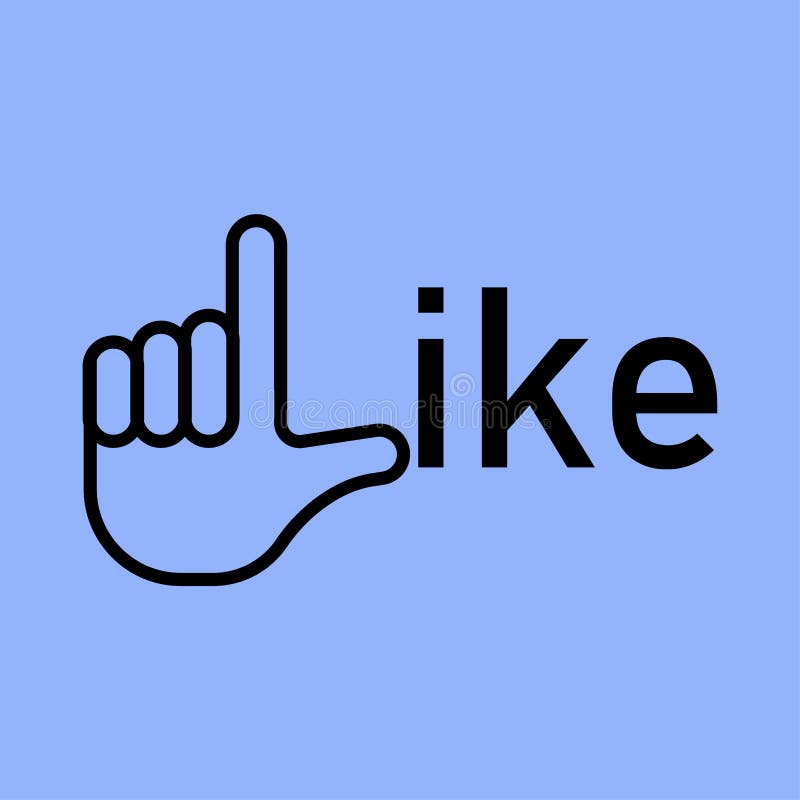 The Hand Forms the Letter L As the Beginning of Like Writing. Suitable ...