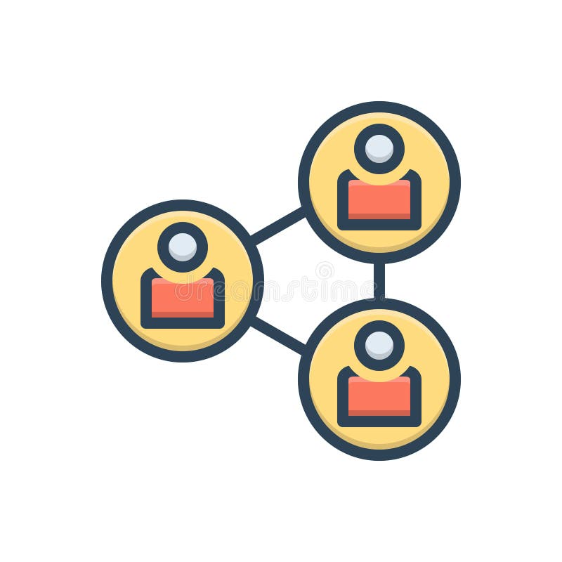 Color Illustration Icon for Connection, Bond and Community Stock Vector ...