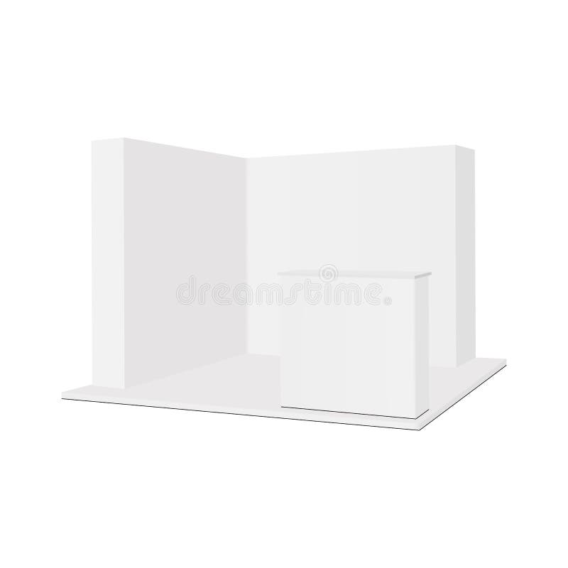 Blank Exhibition Trade Show Booth Mockup, Side View Stock Vector ...