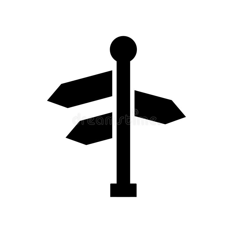 Signpost Icon Vector Illustration. Road Sign Icon. Signpost Symbol ...
