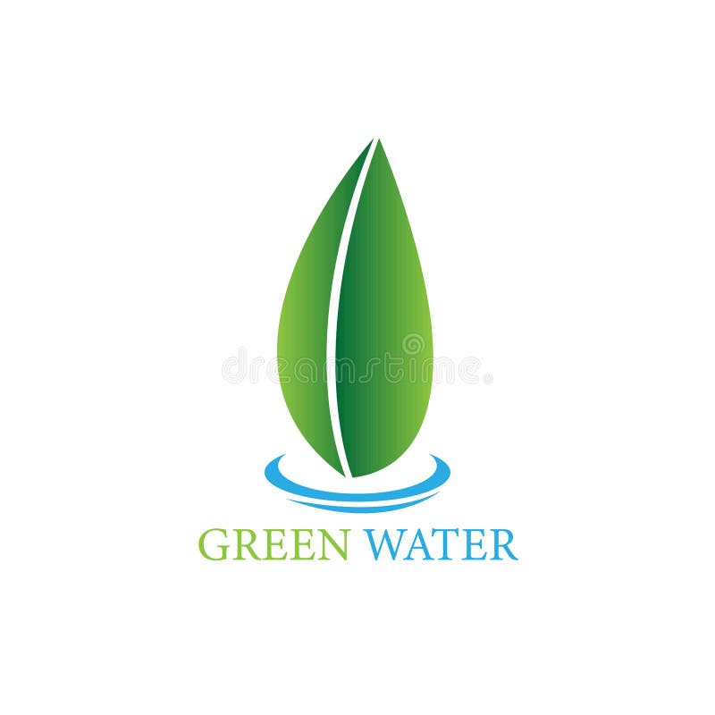 Green Water Design Logo Vector Stock Vector - Illustration of flow ...