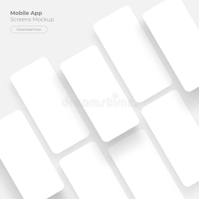Mobile App Screens Mockup for Showcasing Your Apps Stock Vector ...