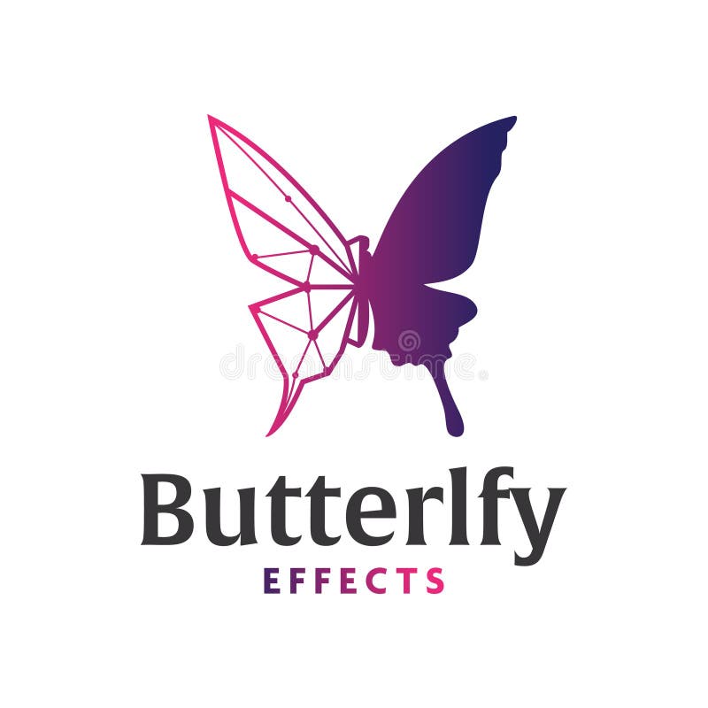 Butterfly Effect Logo Design White Background Stock Vector ...