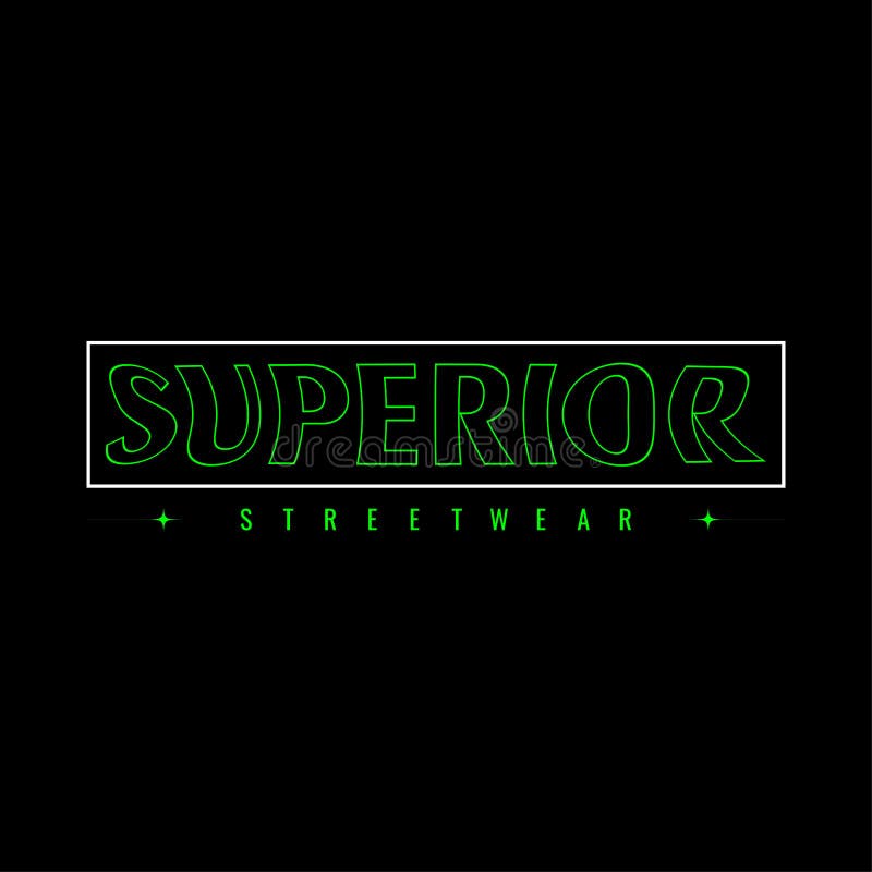 SUPERIOR Lettering Isolated on a Black Background. Perfect for Icons ...