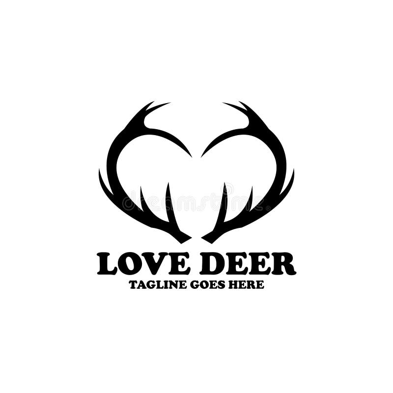Love Deer Design Animal Vector Stock Vector - Illustration of graphic ...