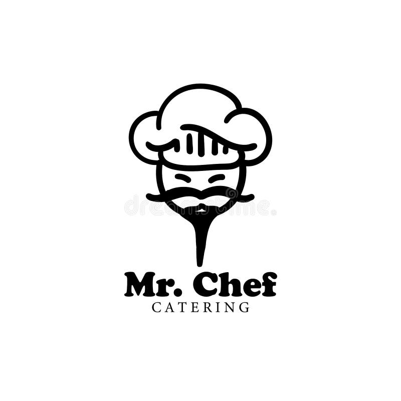 Mister Chef Design Logo Restaurant Stock Vector - Illustration of logo ...