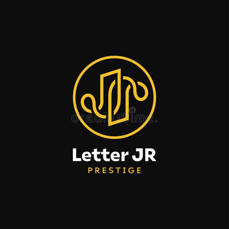 Letter J R Logo Concept stock vector. Illustration of effect - 241175555