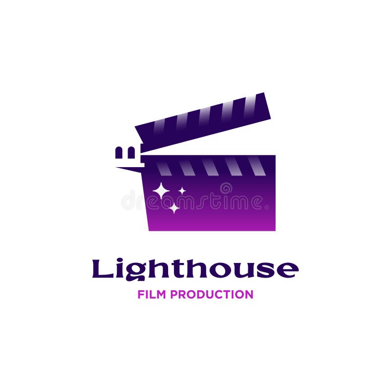 Lighthouse Movie Logo Concept Stock Vector - Illustration of camera ...