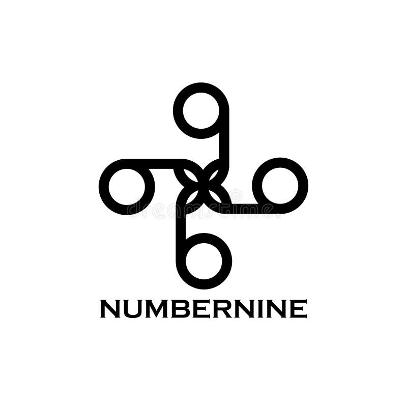 Nine Illustration Design Business Logo Stock Vector - Illustration of ...