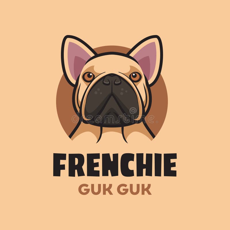 Frenchie Dog Logo Concept stock vector. Illustration of background ...