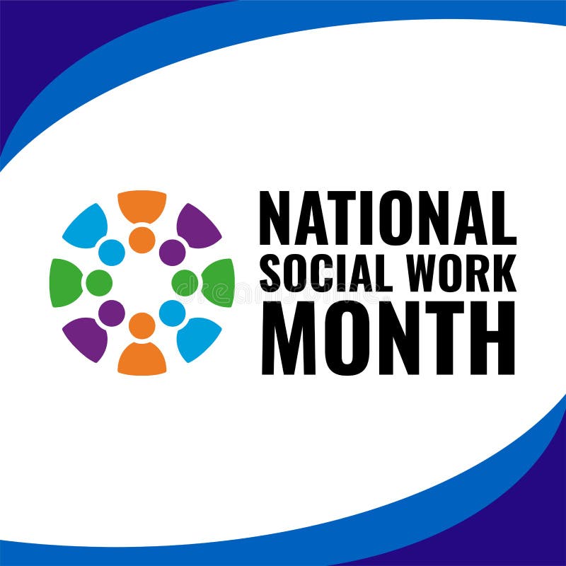 National Social Work Month, Poster or Banner Design, Colorful Human ...