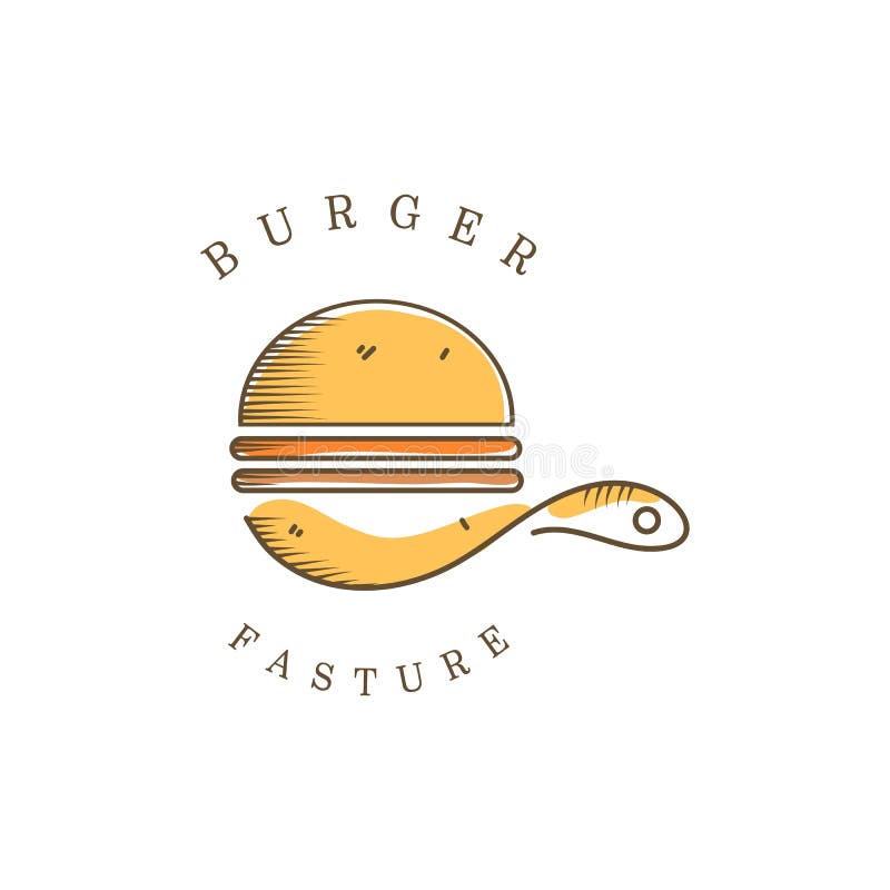 Burger Fast Food Logo Brand Design Vector Stock Vector - Illustration ...