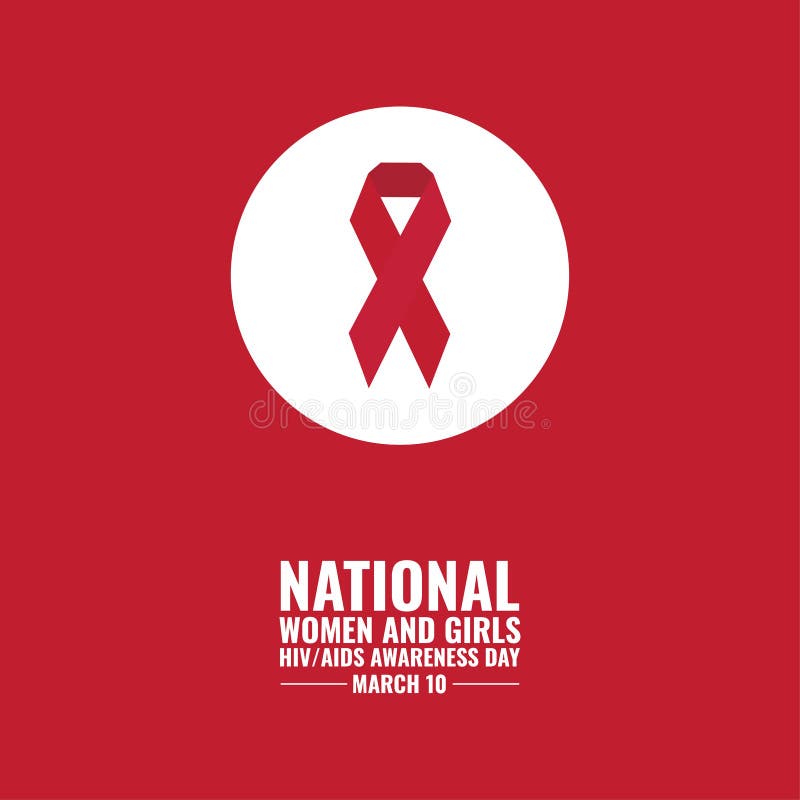 MobileRed Ribbon Icon Vector, National Women and Girls HIV AIDS ...