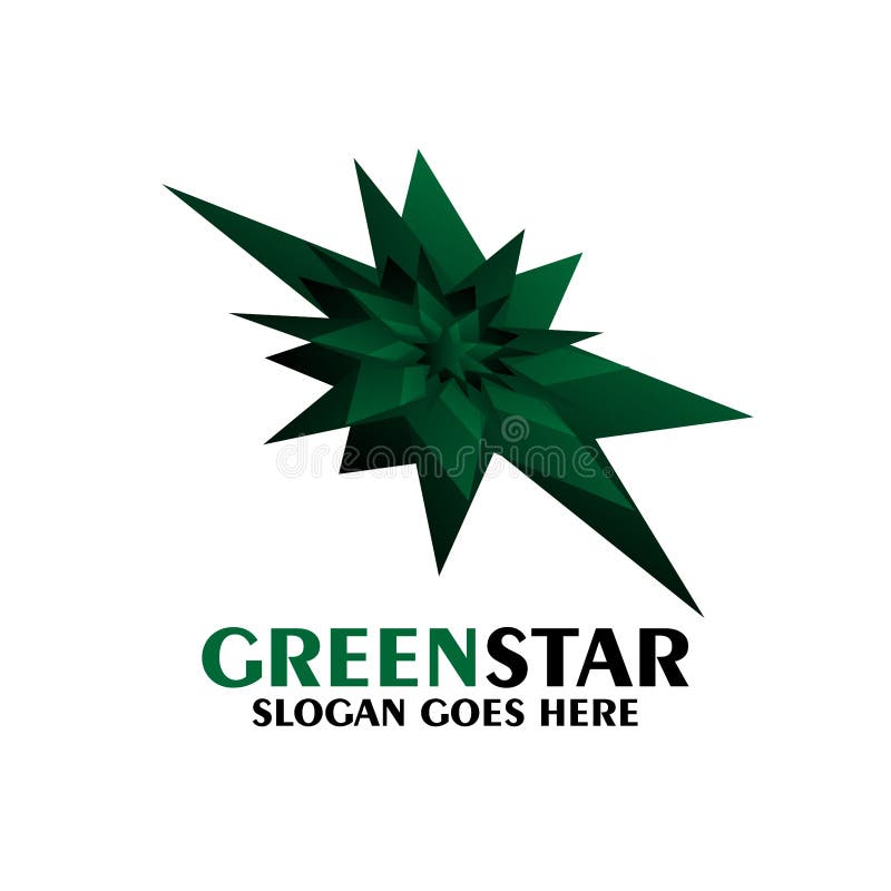 Green Star Illustration Design Vector Stock Vector - Illustration of ...