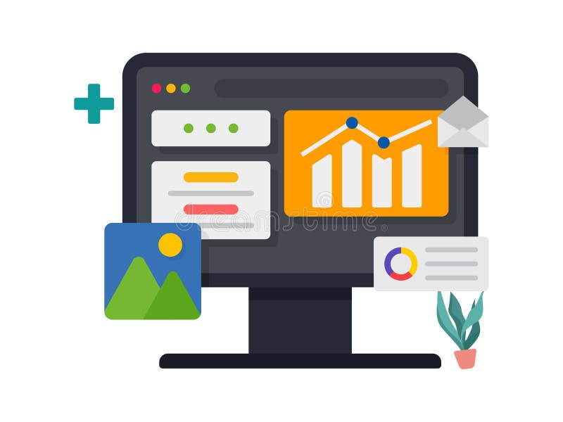 Computer Open Pages Template for Web, Business Finance Report ...