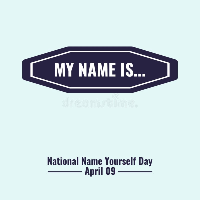 My Name is Writing Vector Icon, Isolated on Box Background, National ...