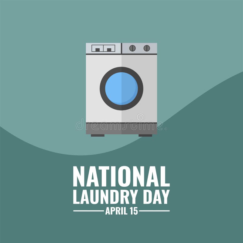 Washing Machine Icon Vector, National Laundry Day Design Concept ...