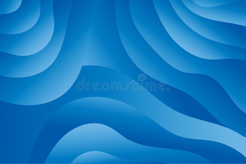 Blue Wave Paper Cut Abstract Background Stock Vector - Illustration of ...