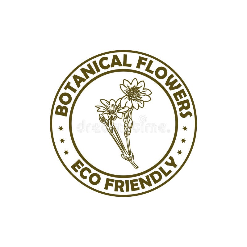 Stamp of Flower Design Vector Stock Vector - Illustration of label ...