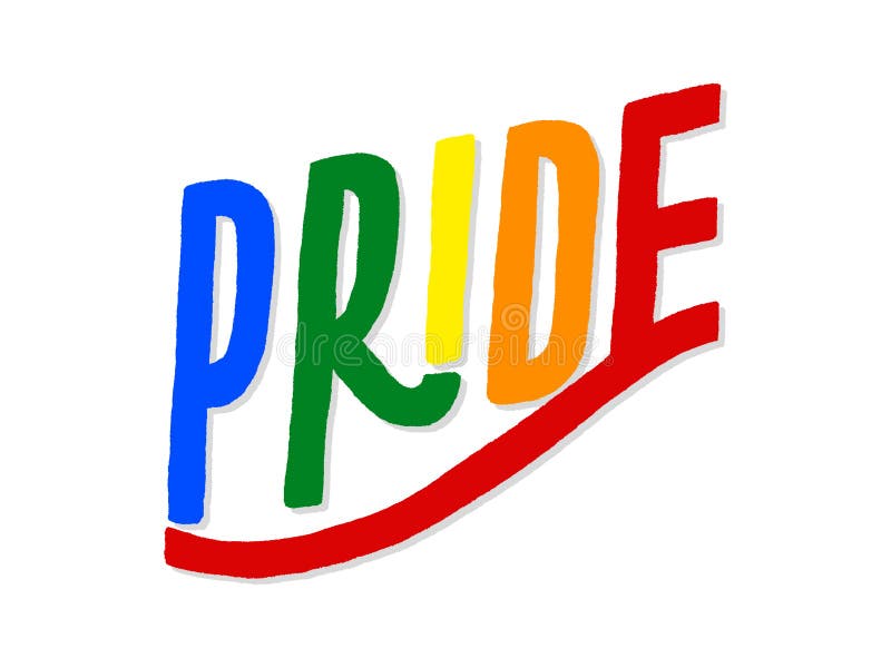 Pride. Hand Written Lettering Isolated on White Background.Vector ...