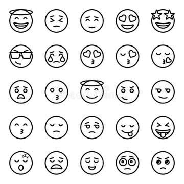 Emojis Outline Stock Illustrations – 495 Emojis Outline Stock ...