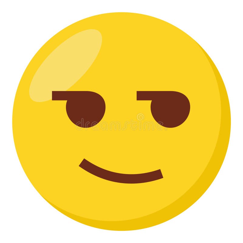Smirking Emoji. a Yellow Face with a Sly, Smug, Mischievous, or ...