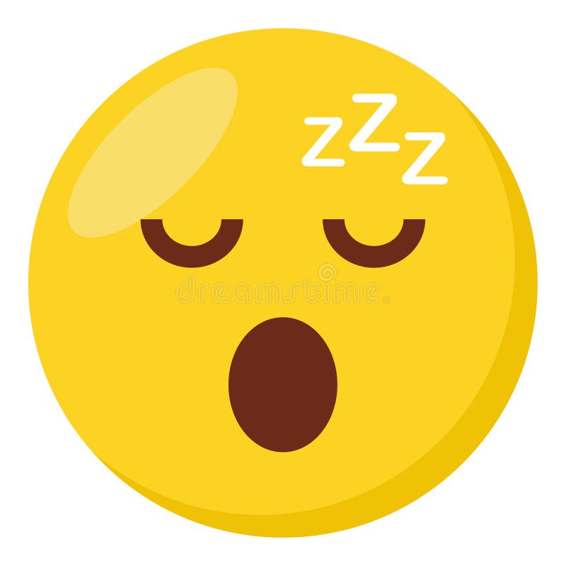 Sleeping Face Expression Character Emoji Flat Icon. Stock Vector ...