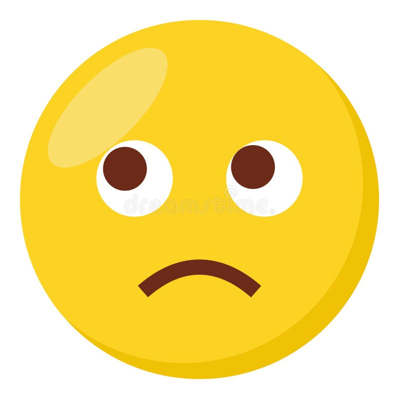 Pleading Face Expression Character Emoji Flat Icon. Stock Vector ...