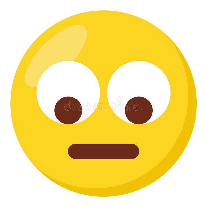 Rolling Eyes Face Expression Character Emoji Flat Icon. Stock Vector ...
