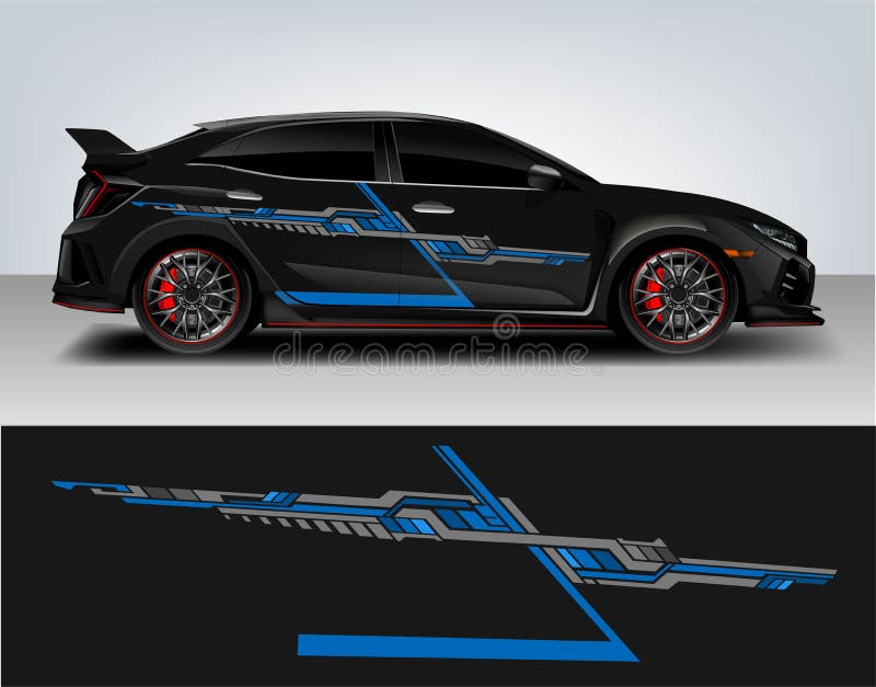 Mobile Vehicle Graphic Kit Isolated Vector Stock Vector - Illustration ...