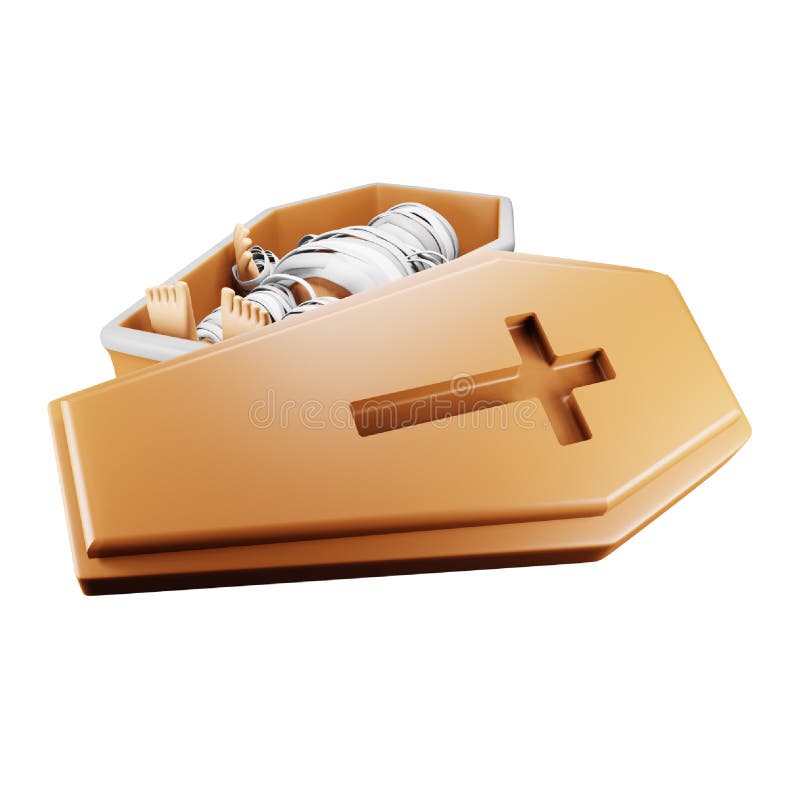 Coffin Dead Box 3d Rendering Isometric Icon. Stock Vector ...