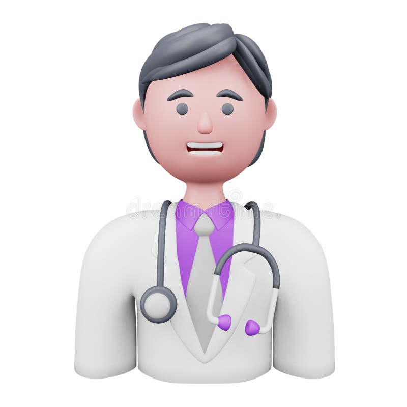 Doctor 3D Rendering Isometric Icon. Stock Vector - Illustration of ...