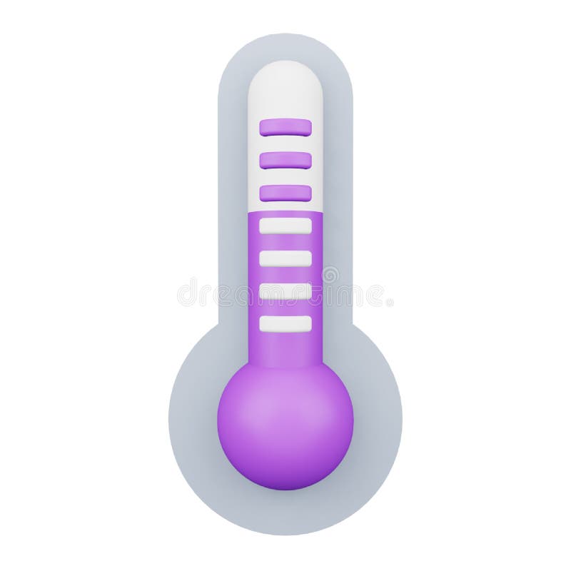 Thermometer 3d Rendering Isometric Icon. Stock Vector - Illustration of ...